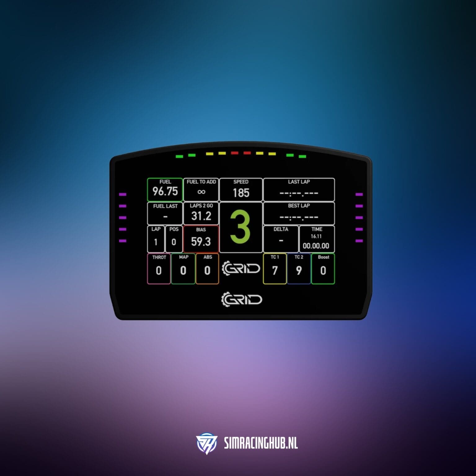 GRID Porsche 911 GT3 Cup Dashboard Display Unit | SimRacingHub.nl